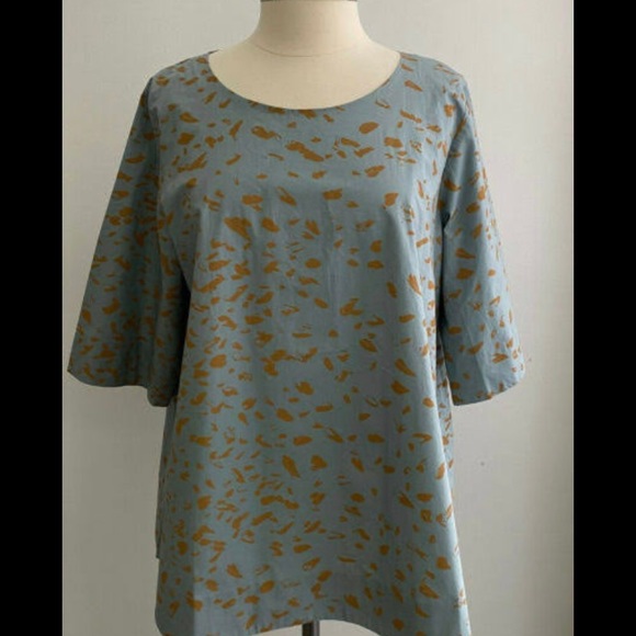 COS | Tops | Cos Gray Paint Splash Layered Back Artsy Aline Top | Poshmark